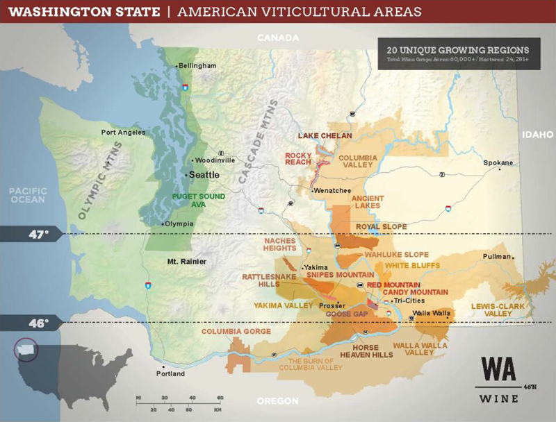 The Ultimate Guide to Washington State Wine - Regions &Maps
