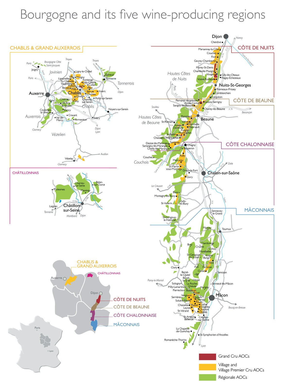The Ultimate Guide to Burgundy Wine - Regions &Maps