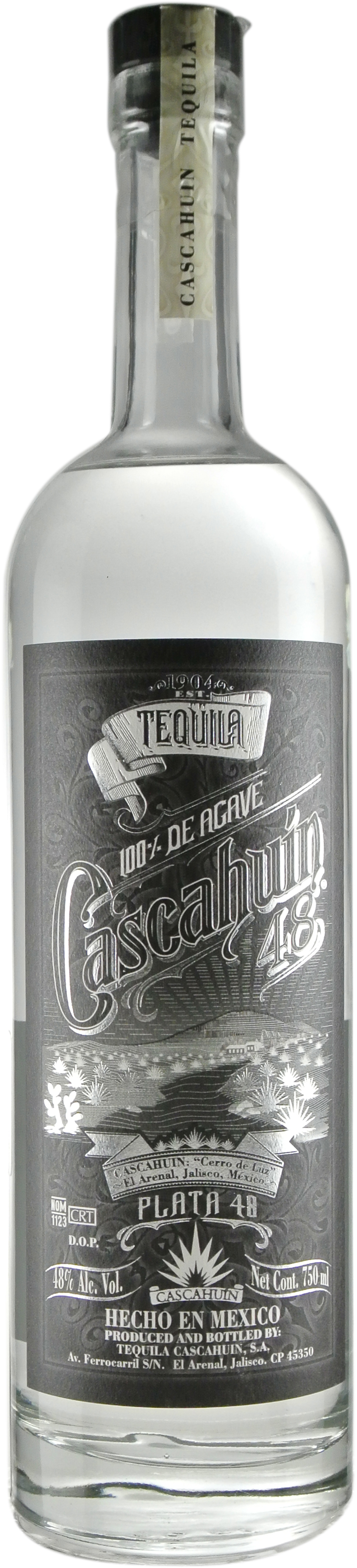 Cascahuin Plata 48 High Proof Tequila | 750 ml Bottle