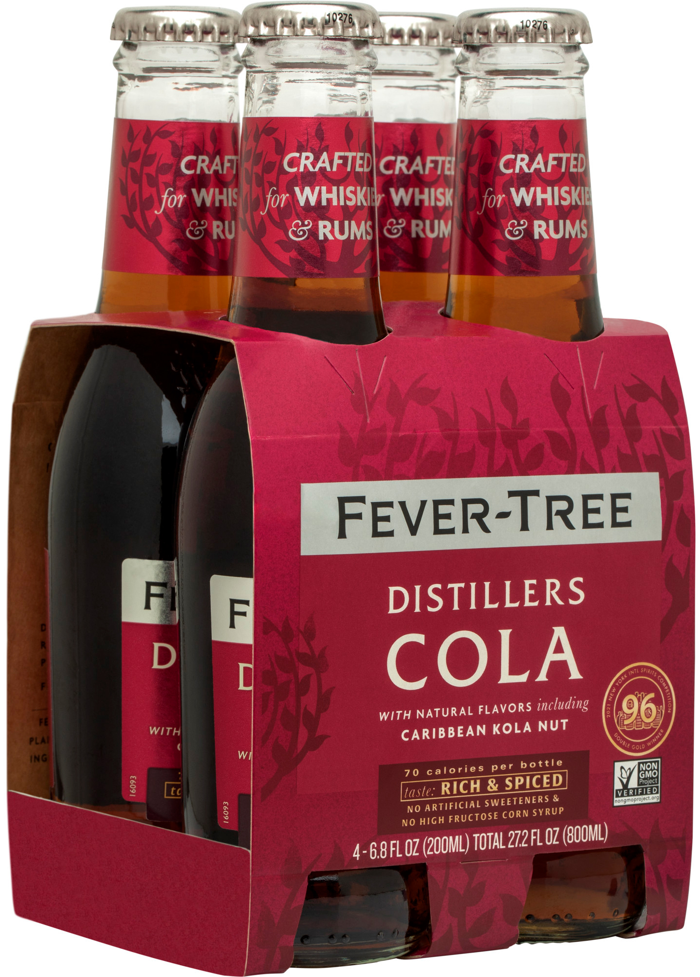 Fever Tree Cola 4 Pack Bottles | 4 pack of 6.8 oz Bottle