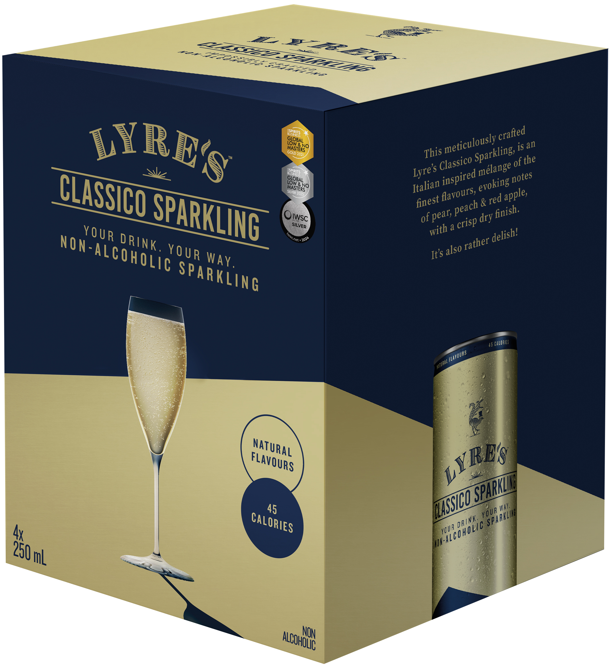 Lyre's Gin and Tonic 4 Pack Cans | 4 pack of 250 ml Bottle
