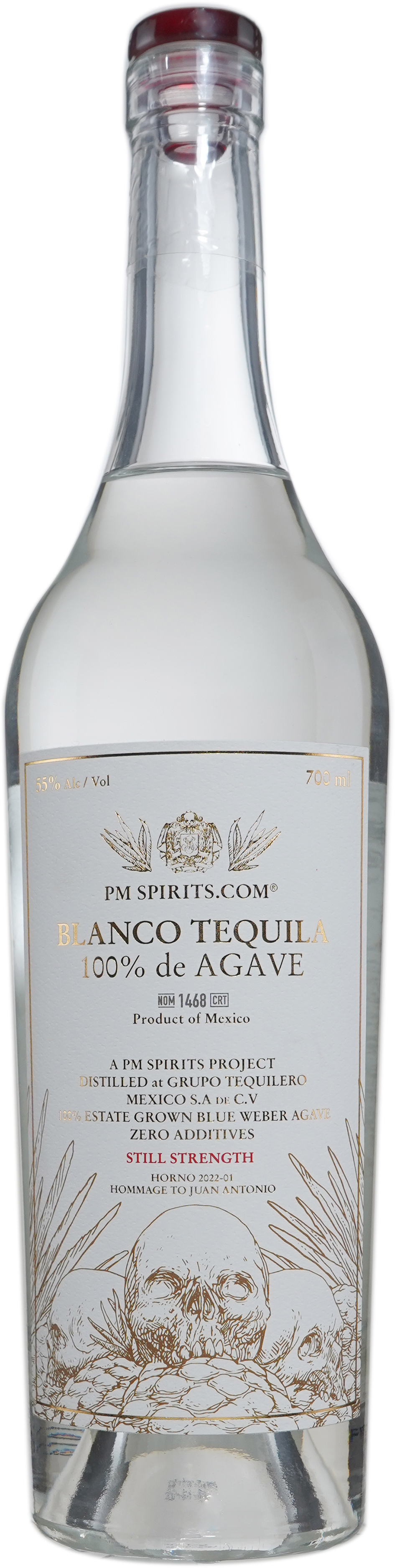 PM Spirits Single Oven Blanco Tequila Still Strength | 700 ml Bottle