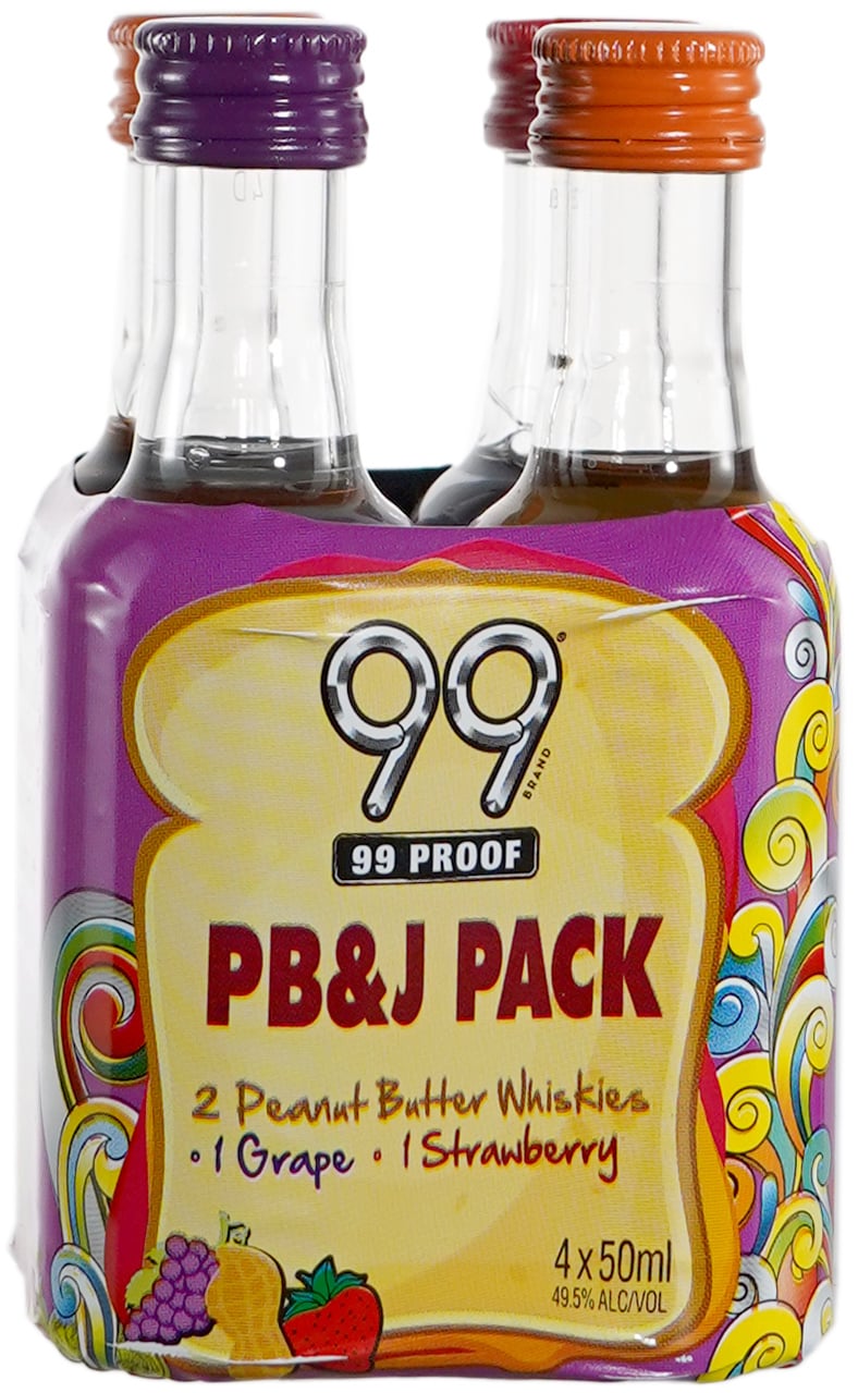 99 Schnapps PB & J 4 Pack | 4 pack of 50 ml Bottle