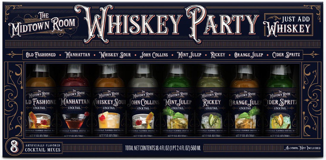 The Midtown Room 8pk Whiskey Party Sampler Set | EACH Bottle
