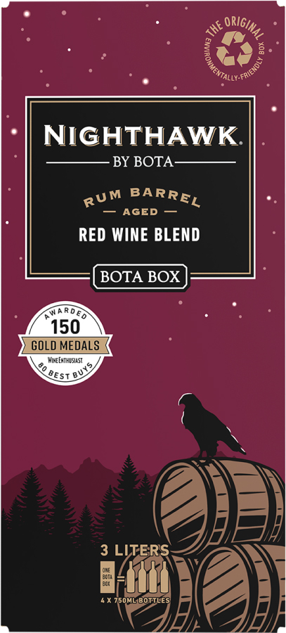 Bota Box Nighthawk Black Rum Barrel Aged Red Blend | 3 L Box