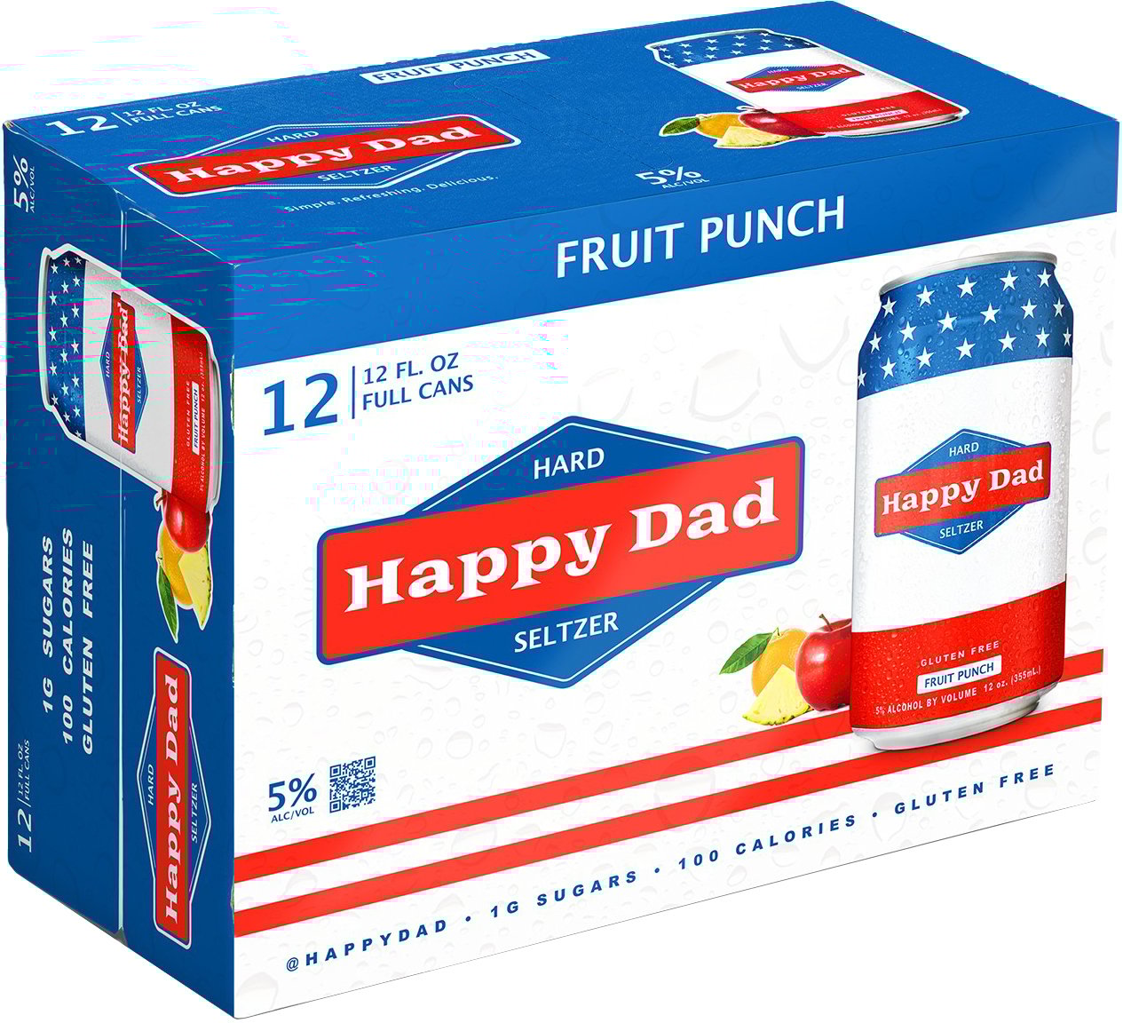 Happy Dad Hard Seltzer Variety Pack 12 Pack Cans | 12 pack of 12 oz Can