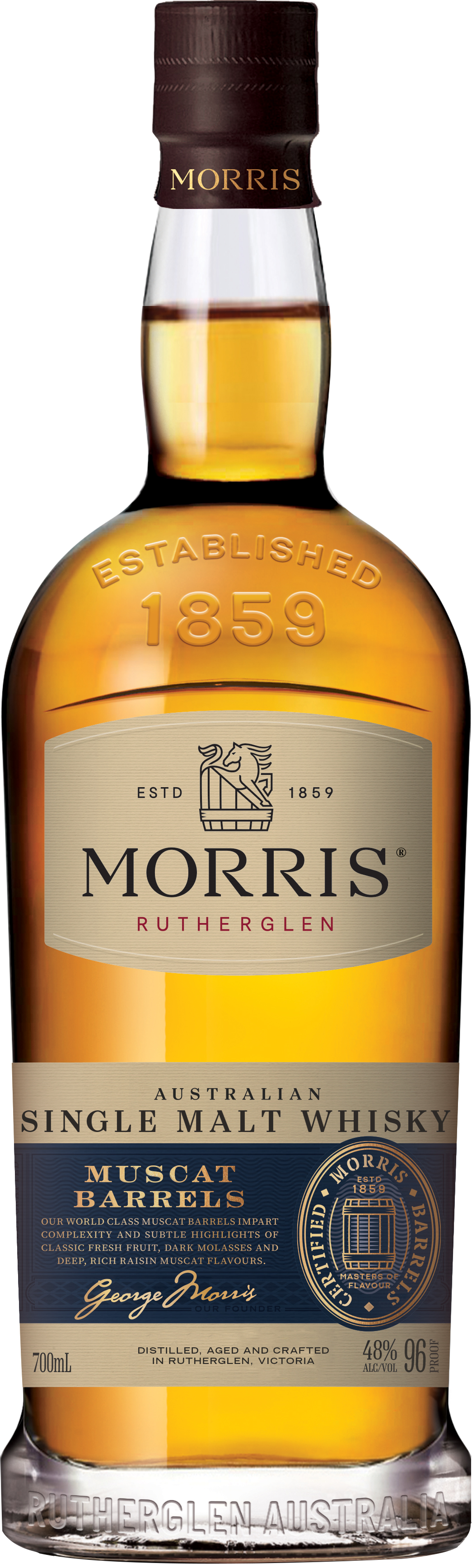 Morris Muscat Barrel Australian Single Malt Whisky | 700 ml Bottle Morris Muscat Barrel Australian Single Malt Whisky | 700 ml Bottle