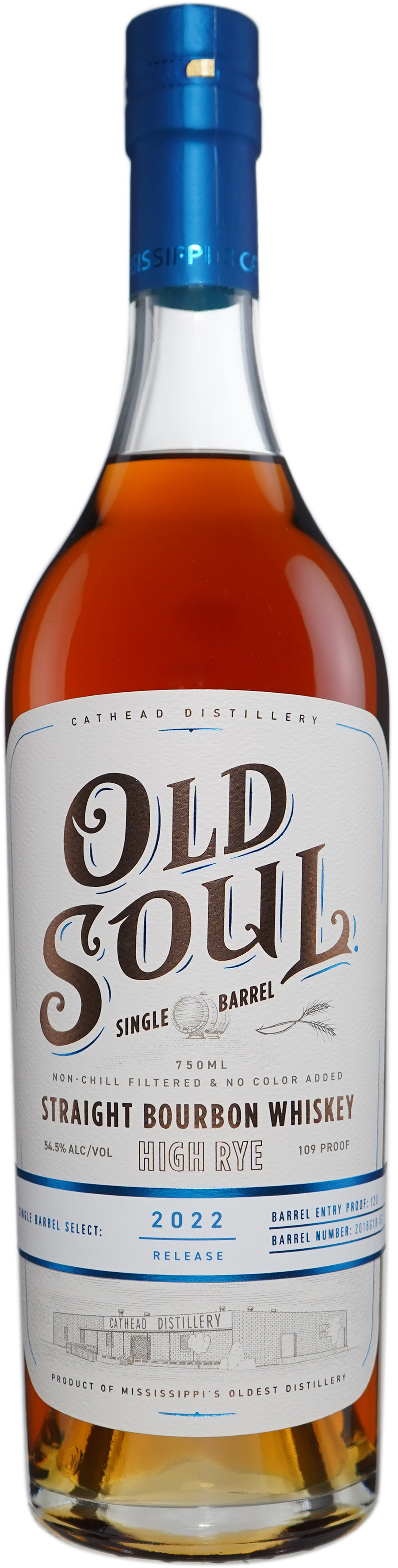 Cathead Distillery Old Soul Bourbon 109 Single Barrel Bourbon | 750 ml ...