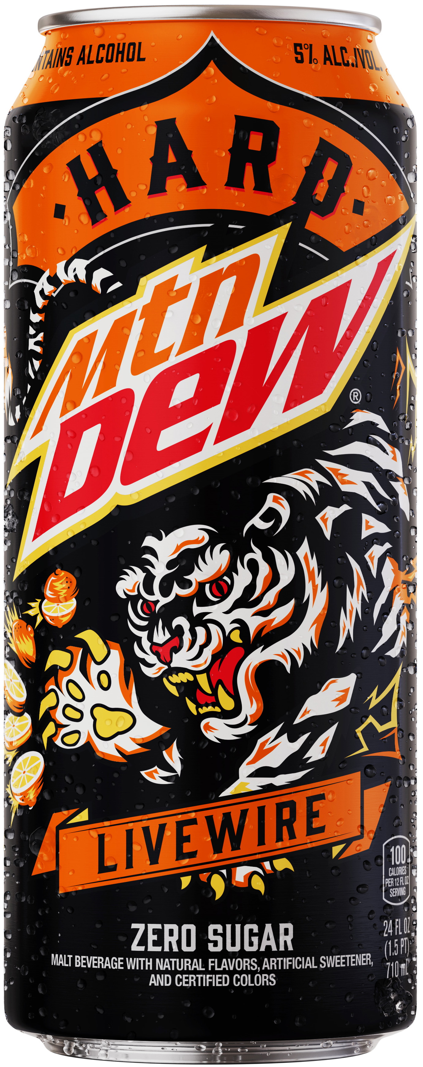 Hard Mountain Dew Zero Sugar Malt Beverage Livewire | 24 oz Can