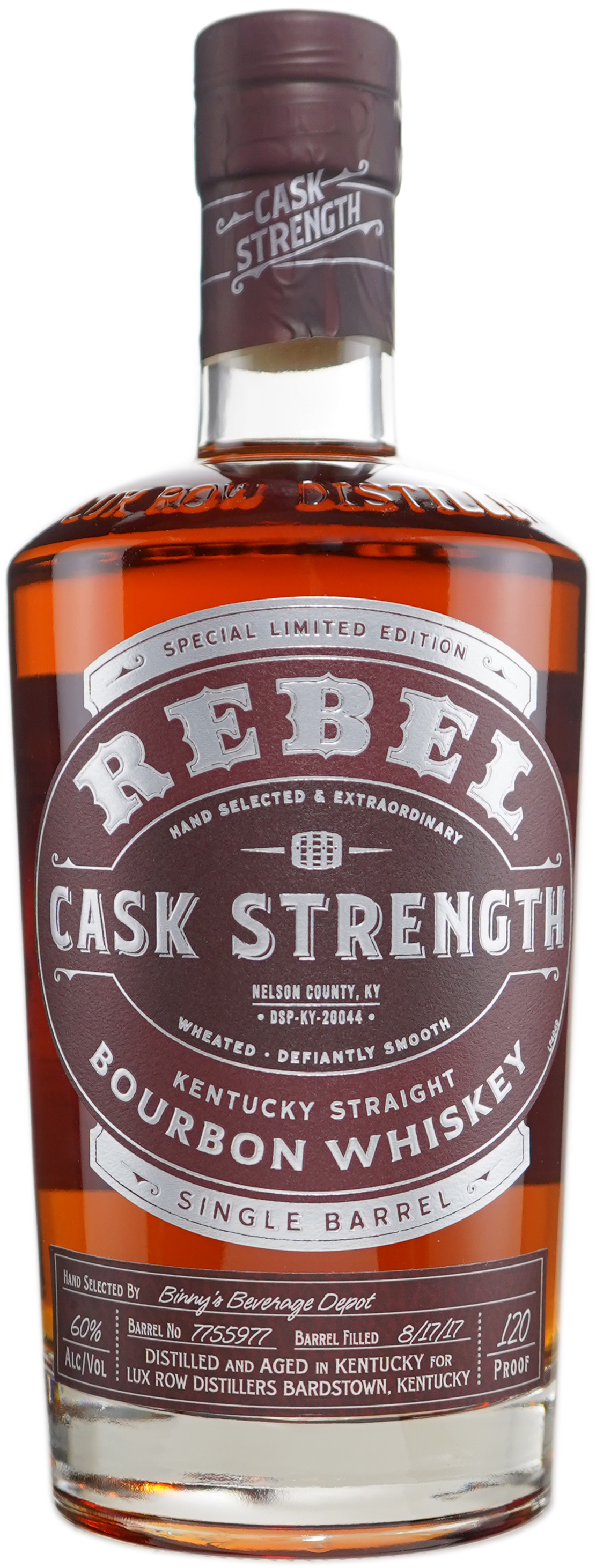 Rebel Distiller's Collection 120 Proof Wheated Bourbon Single Barrel ...