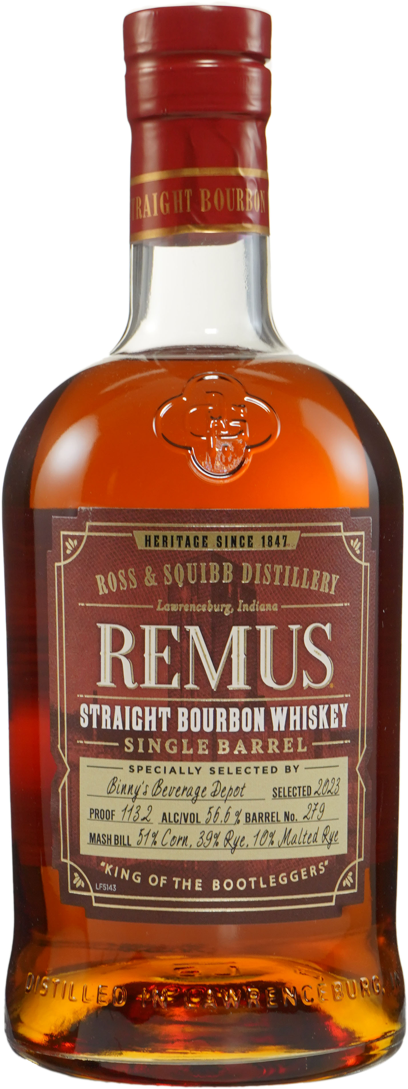 George Remus Barrel Strength Bourbon Single Barrel # 1180 Binny's ...