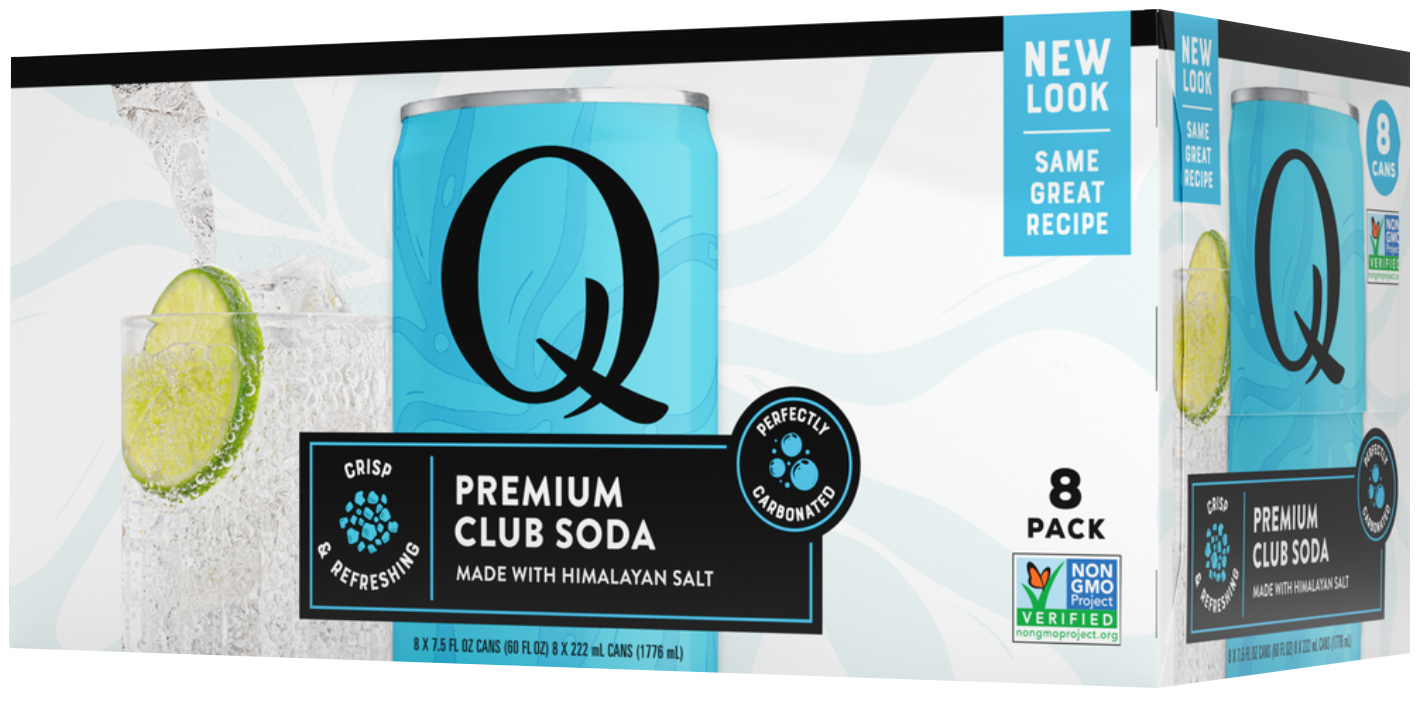 Q Club Soda 4pk Cans | 4 pack of 7.5 oz Can