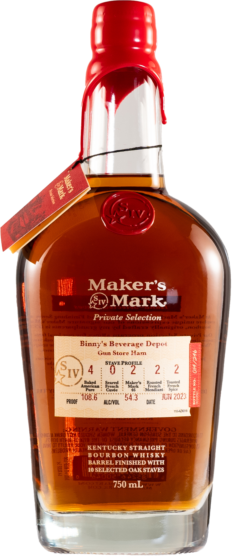 Maker's Mark Private Select Hammer 2 P2 1 Cu 2 46 4 Mn 1Sp Binny's ...