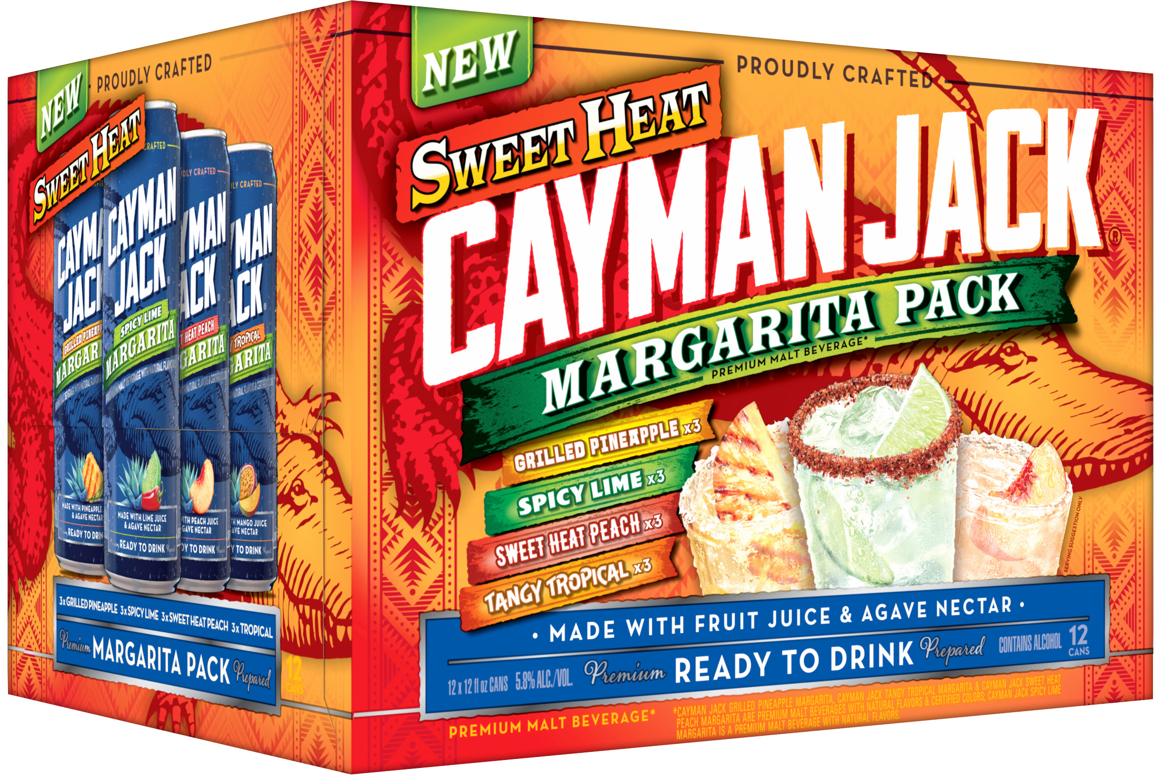 Cayman Jack Margarita Variety Pack | 12 pack of 12 oz Can