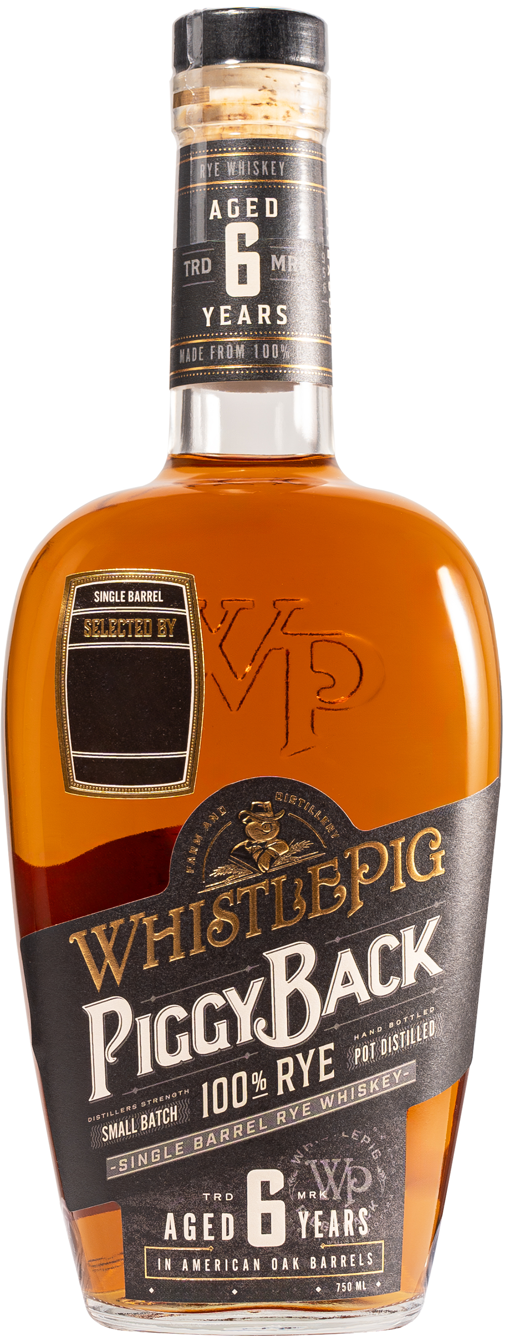 WhistlePig PiggyBack 6 year old Cask Strength Rye Single Barrel Benton ...