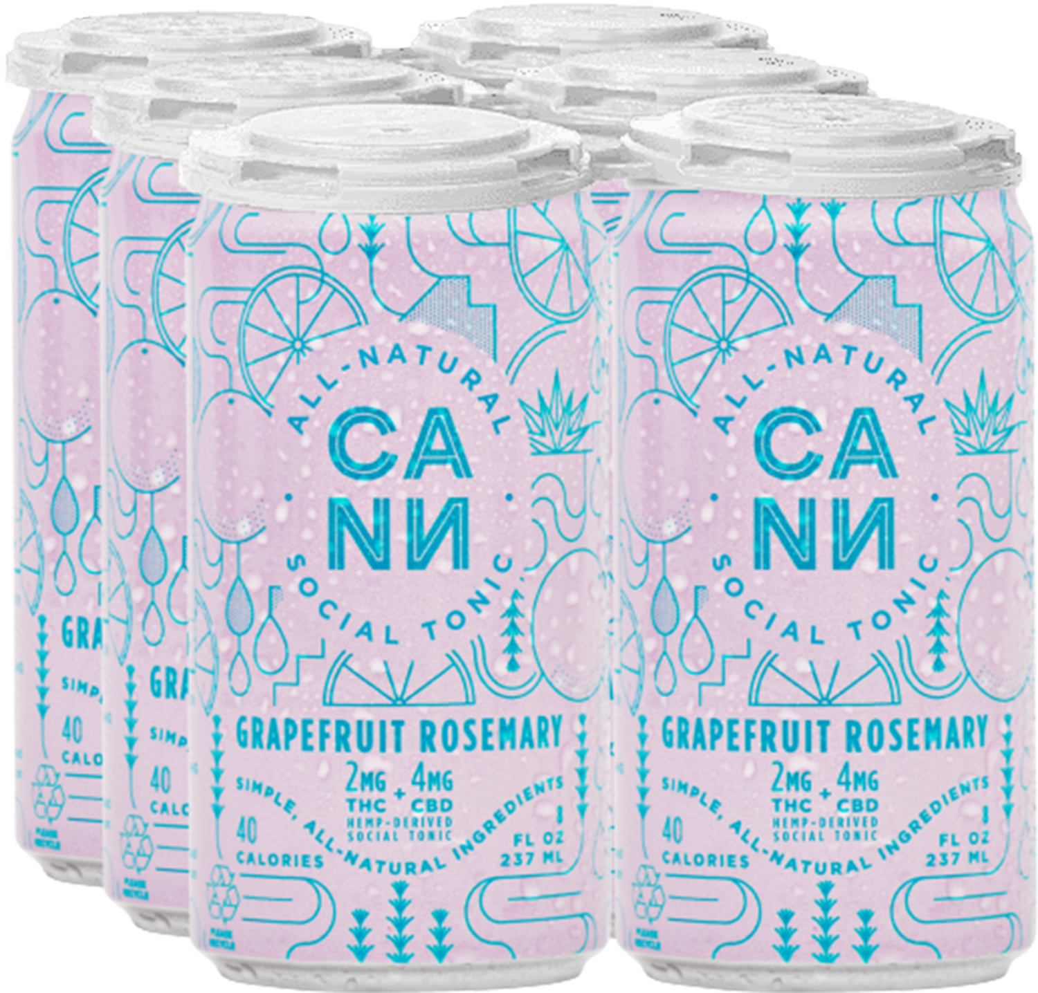 Cann THC Tonic Variety Pack 2MG | 12 pack of 8 oz Can