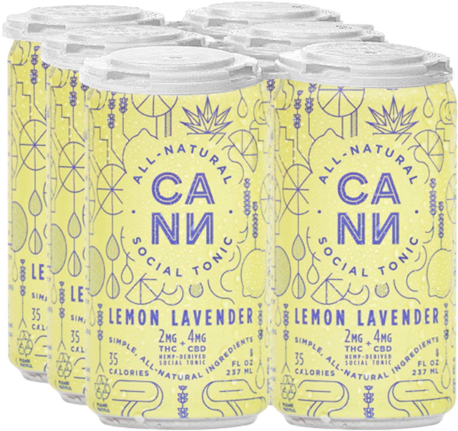 Cann THC Tonic Variety Pack 2MG | 12 pack of 8 oz Can