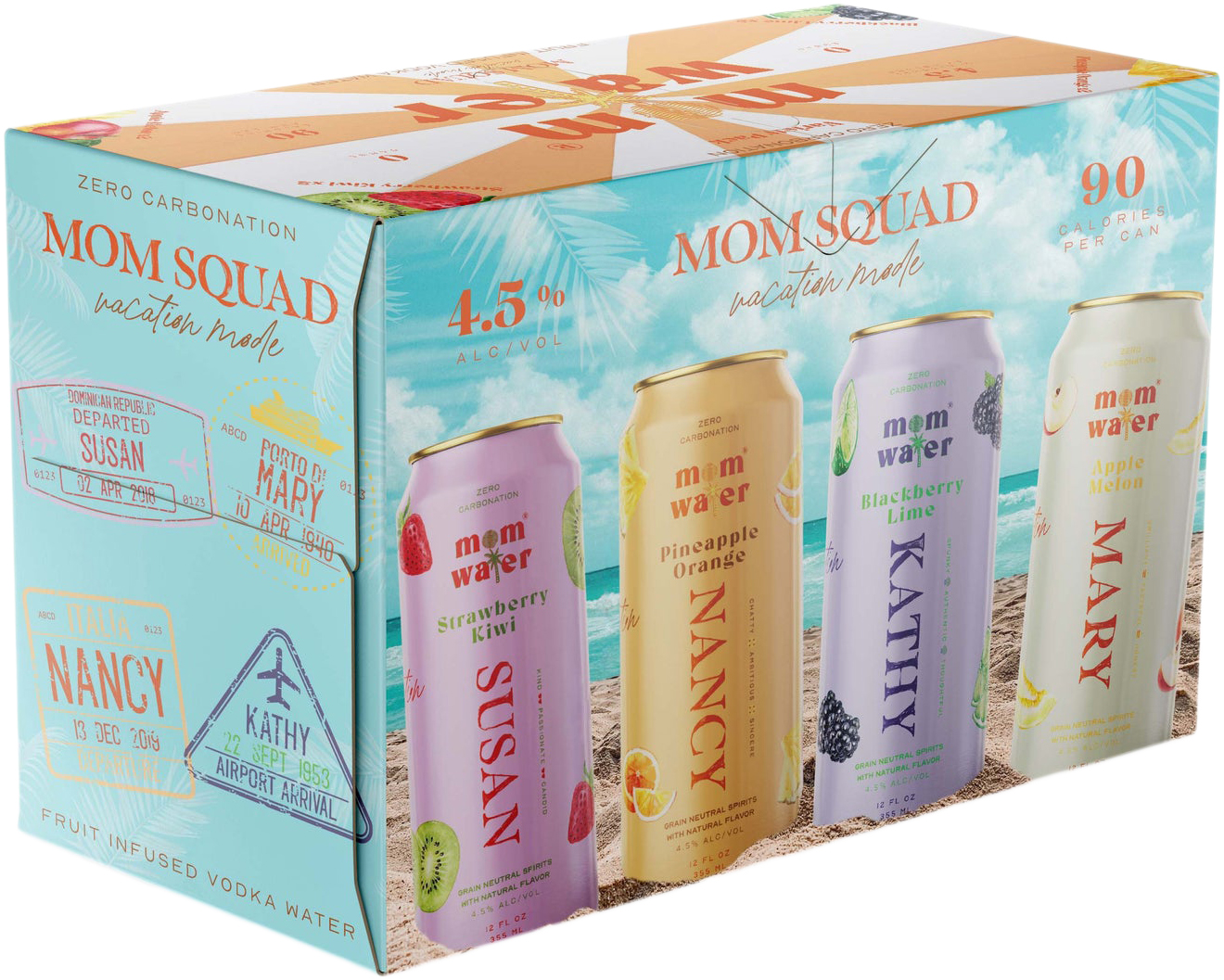 Mom Water Mom Squad Variety 8 Pack Cans | 8 pack of 355 ml Can