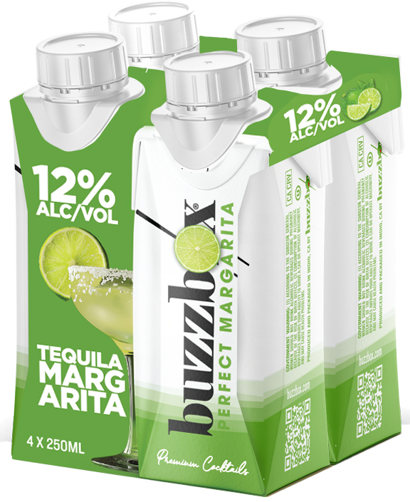 Buzzbox Tequila Paloma 4 Pack | 4 pack of 250 ml Tetra Pak