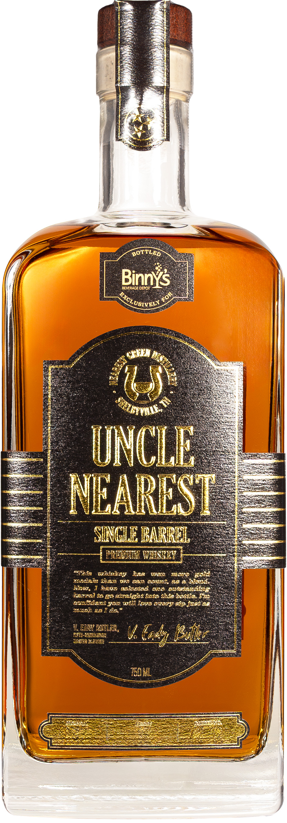 Uncle Nearest Tennessee Whiskey Single Barrel # 1241 Binny's Handpicked ...