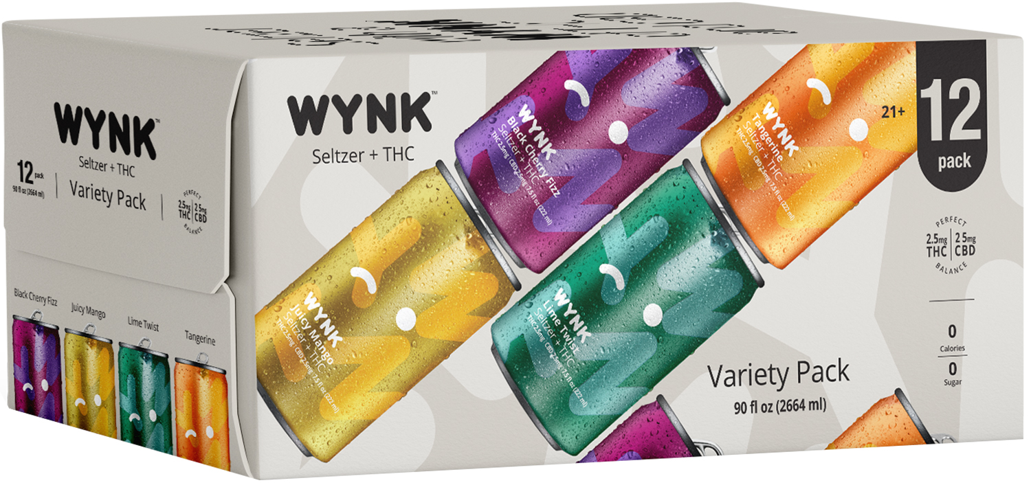 Wynk Variety Pack THC 5mg | 12 pack of 12 oz Can