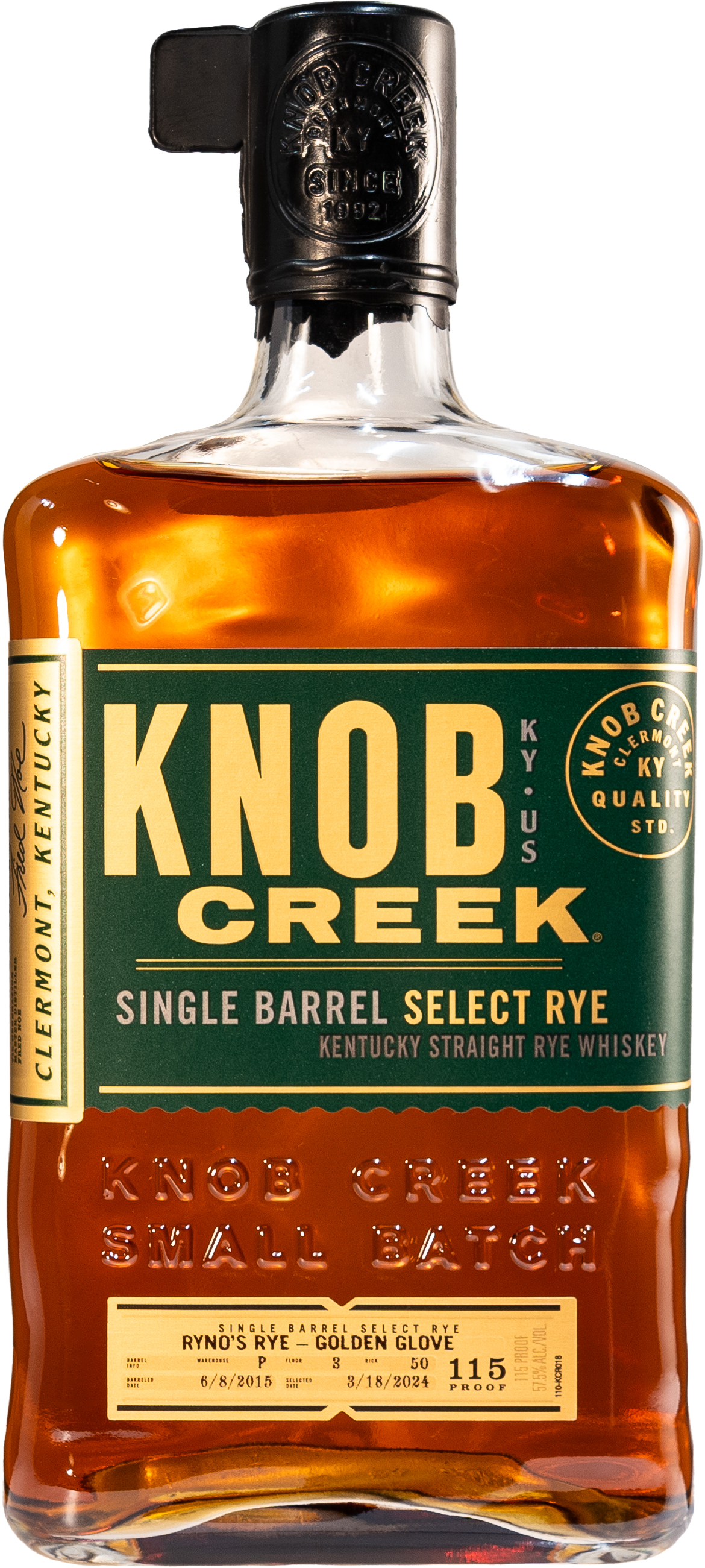 Knob Creek Ryno's Rye Single Barrel Hall of Fame K-4-7 15E5 Ryno ...