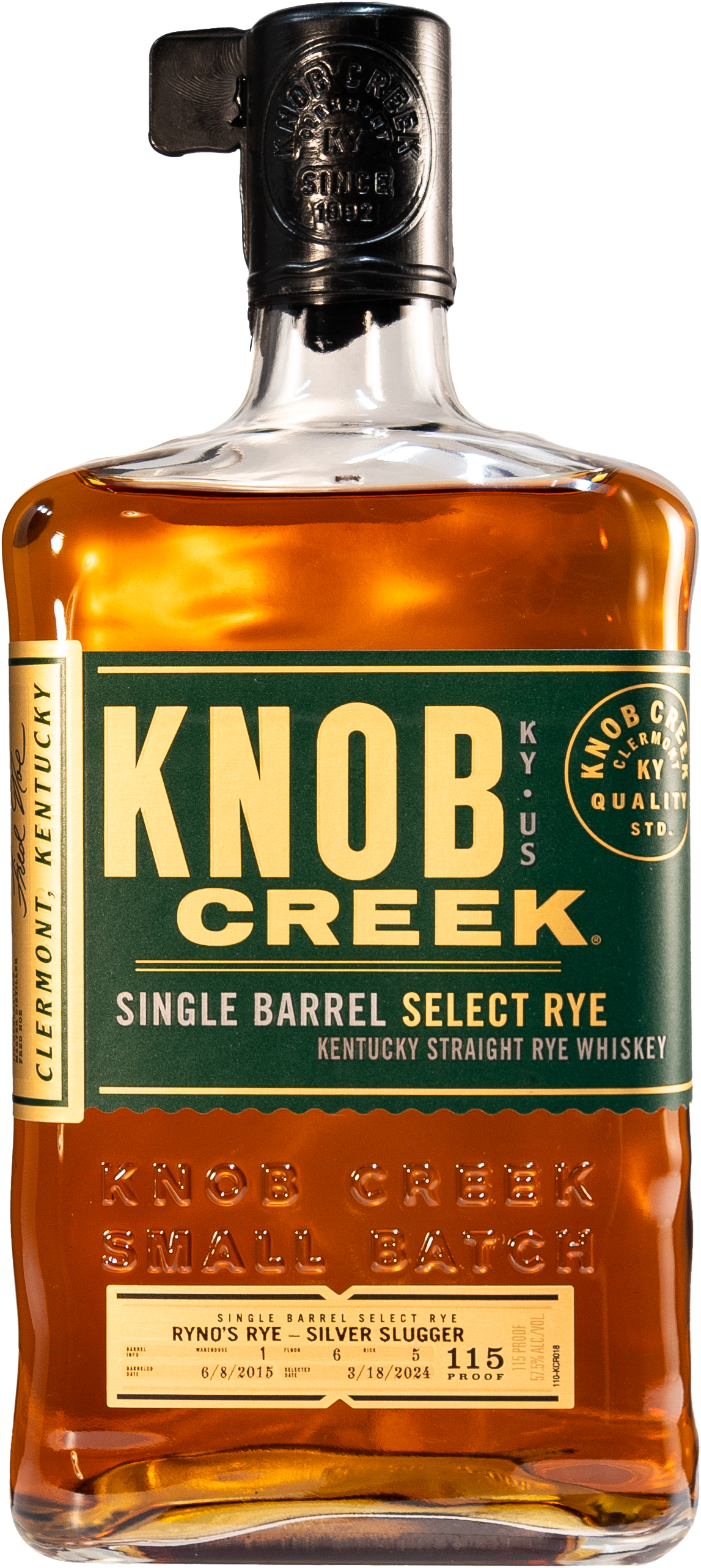 Knob Creek Ryno's Rye Single Barrel Hall of Fame K-4-7 15E5 Ryno ...