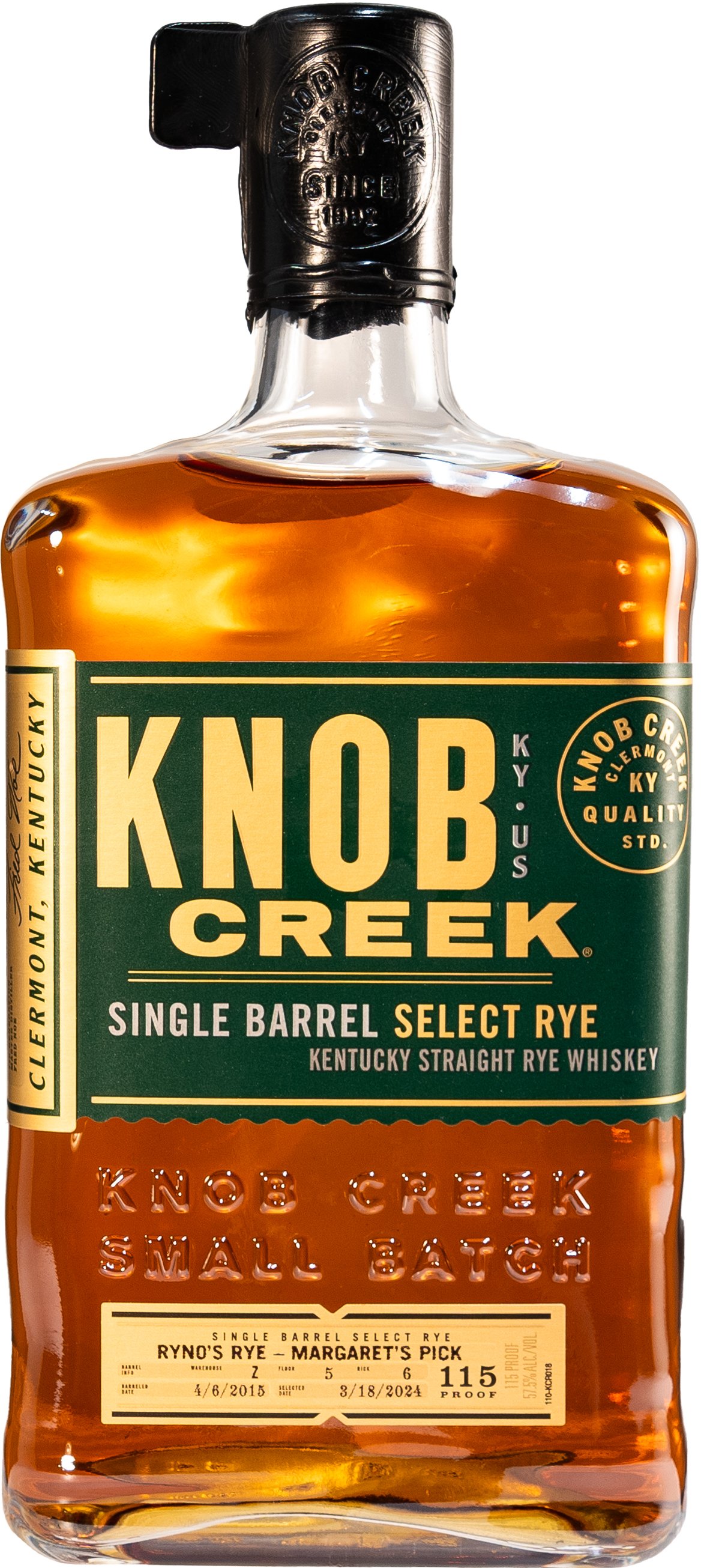Knob Creek Ryno's Rye Single Barrel Hall of Fame K-4-7 15E5 Ryno ...