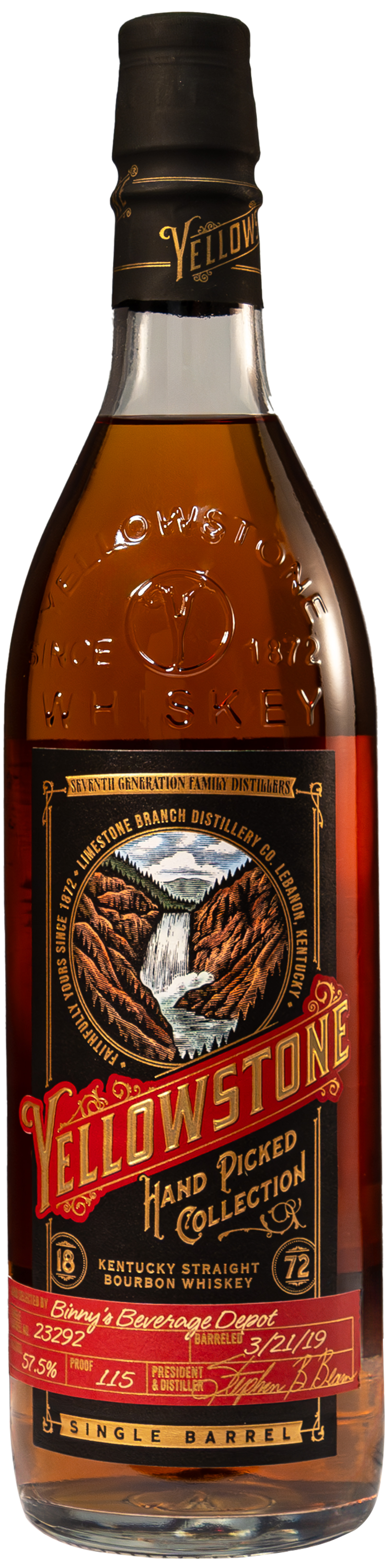 Yellowstone Handpicked Collection 119 Proof Bourbon Single Barrel # 17015 Binny's | 750 ml Bottle