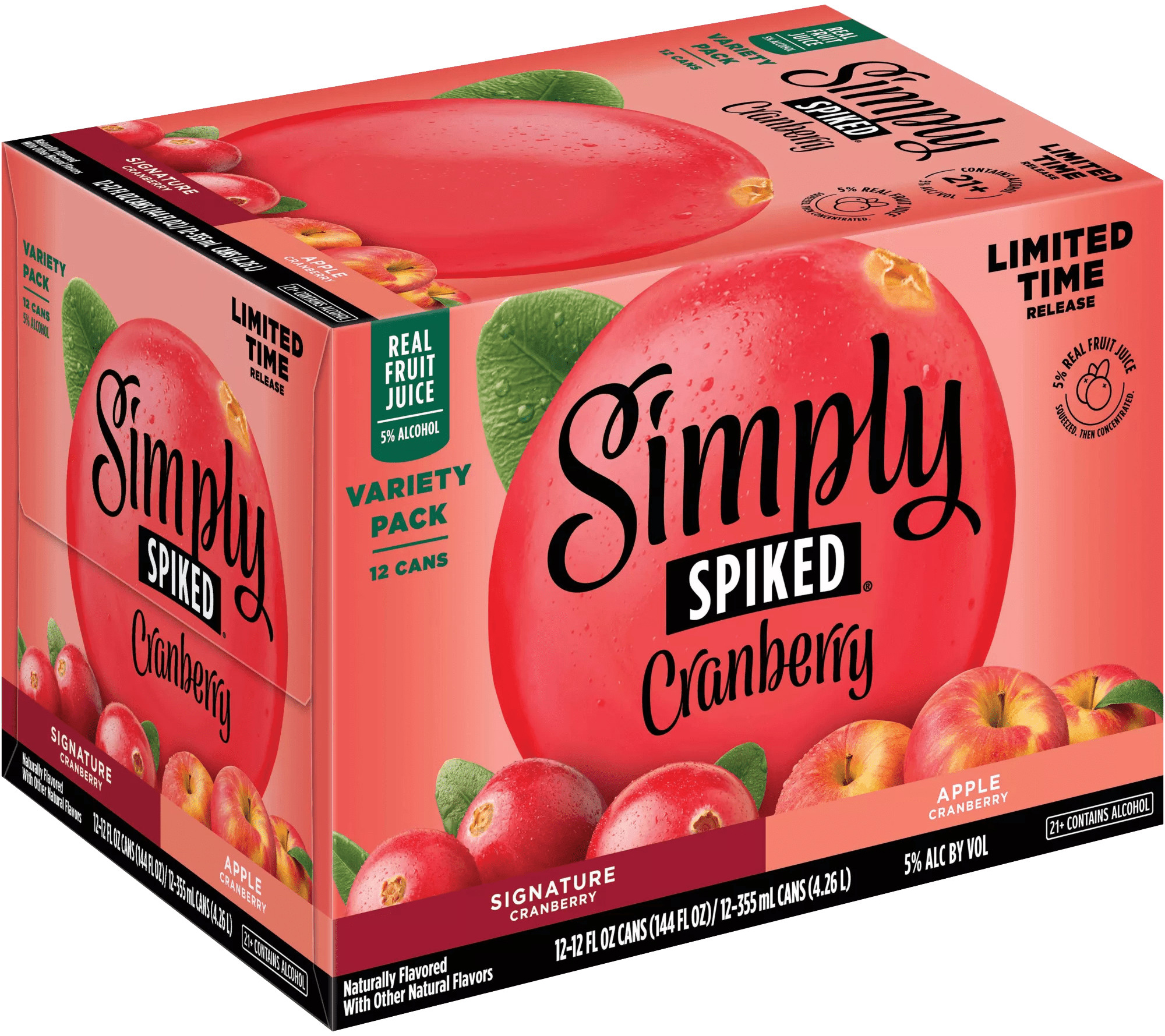 Simply Spiked Lemonade Variety Pack | 12 pack of 12 oz Can