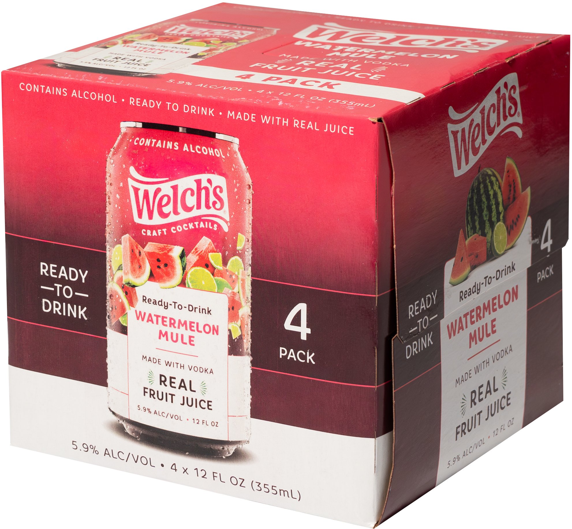 Welch's Vodka Transfusion 4 Pack Cans | 4 pack of 12 oz Can
