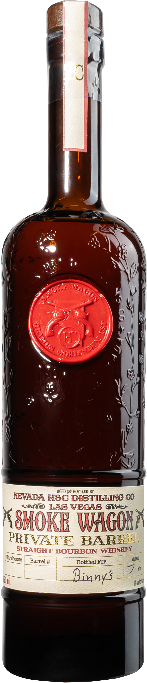 Nevada Distilling Smoke Wagon 7 year old Bourbon Single Barrel # 39-186 ...