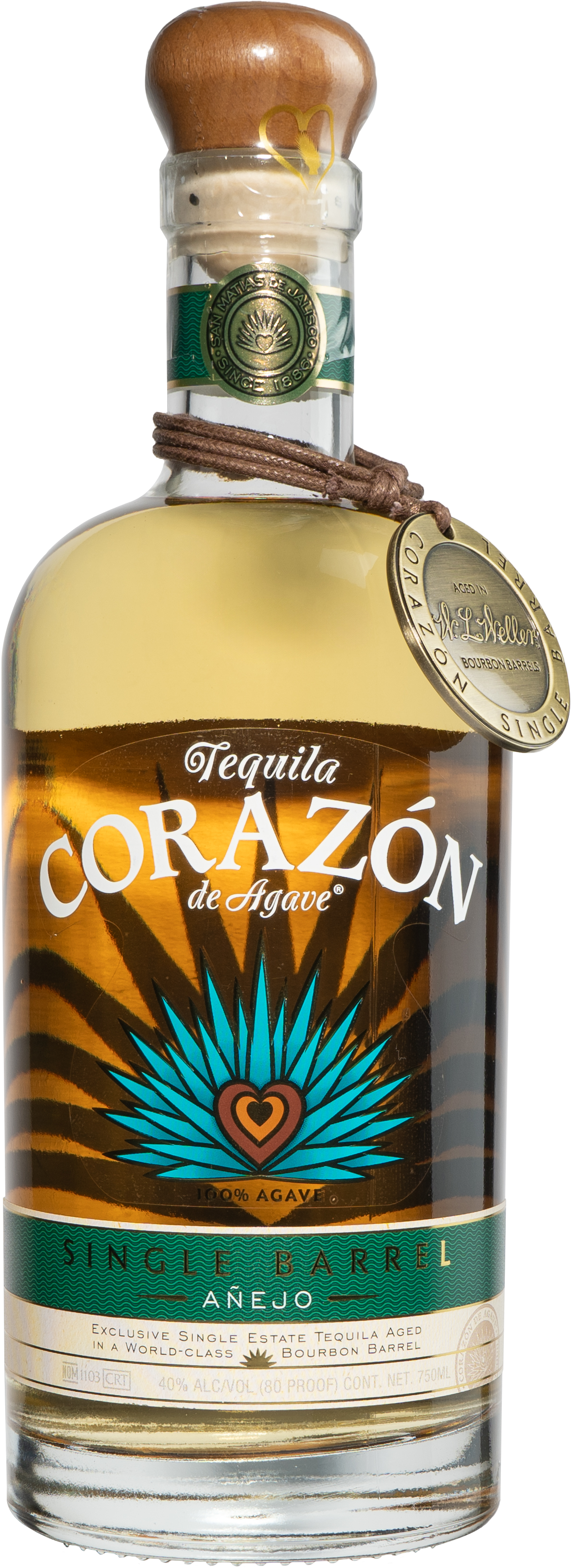 Corazon Extra Anejo Tequila 44 Month Single Barrel # BT L18 B251 Binny's Handpicked | 750 ml Bottle