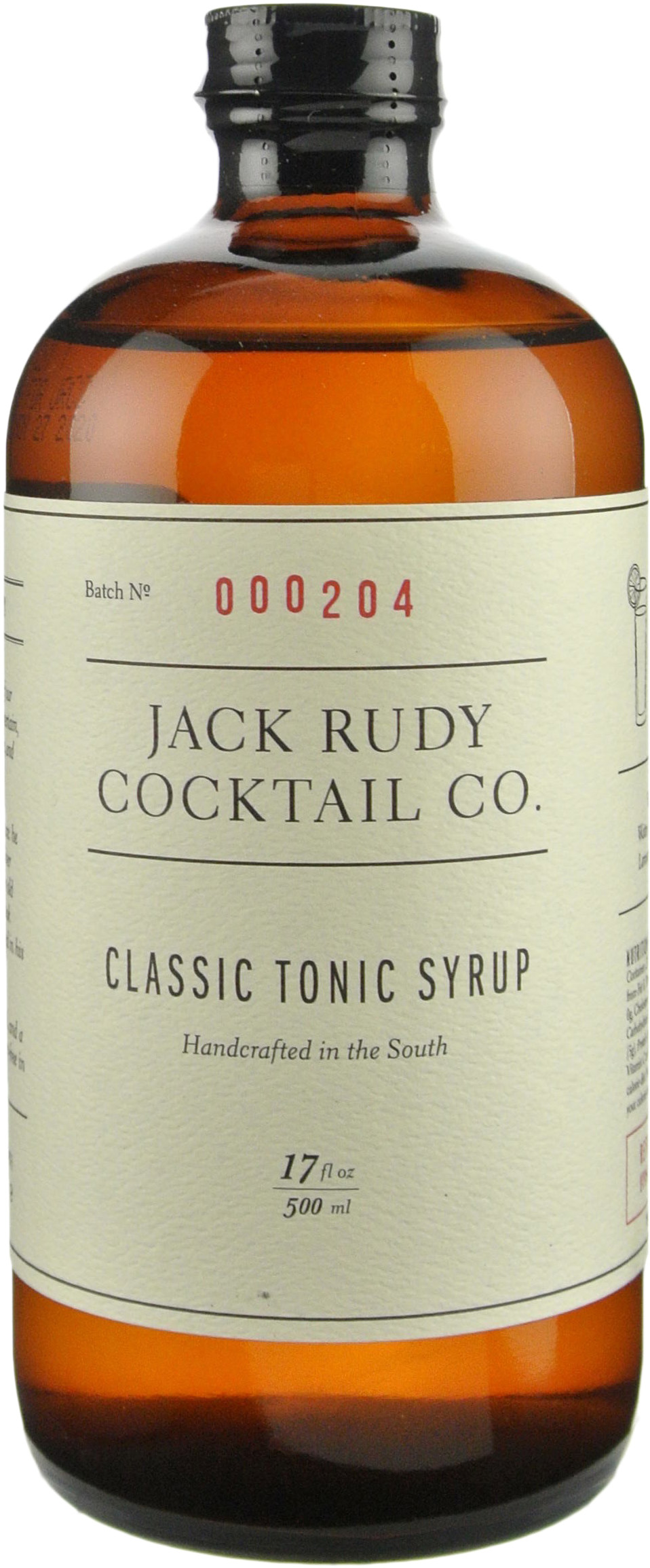 Jack Rudy Small Batch Traditional Tonic Syrup | 16 oz Bottle