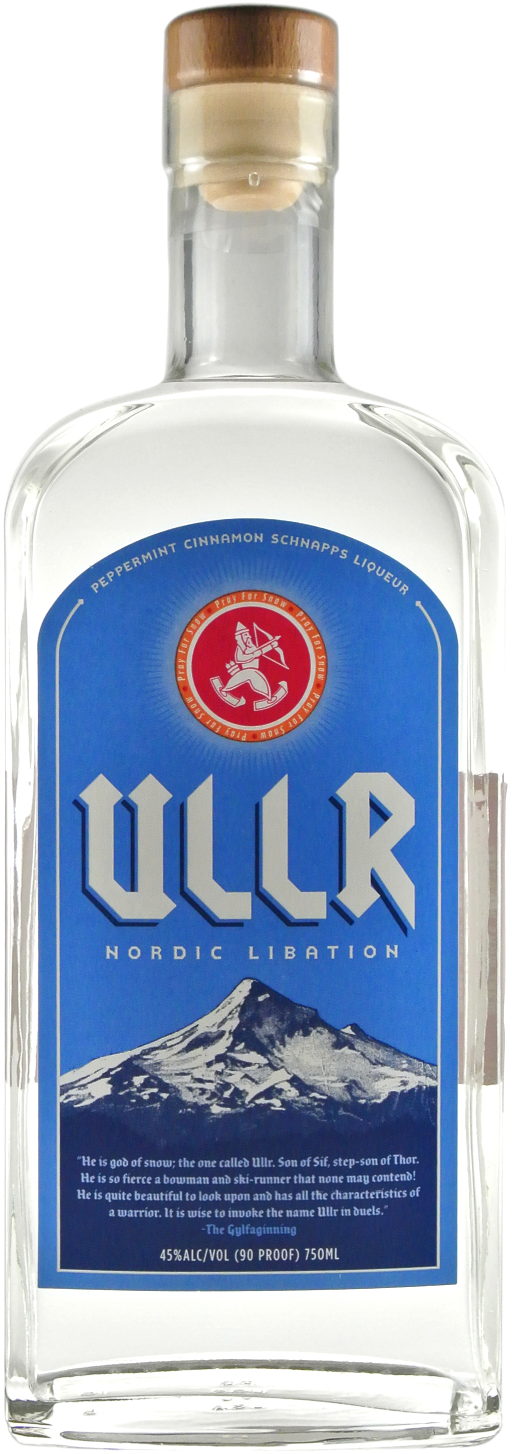 Ullr Nordic Libation Peppermint Cinnamon Schnapps Liqueur | 750 ml Bottle