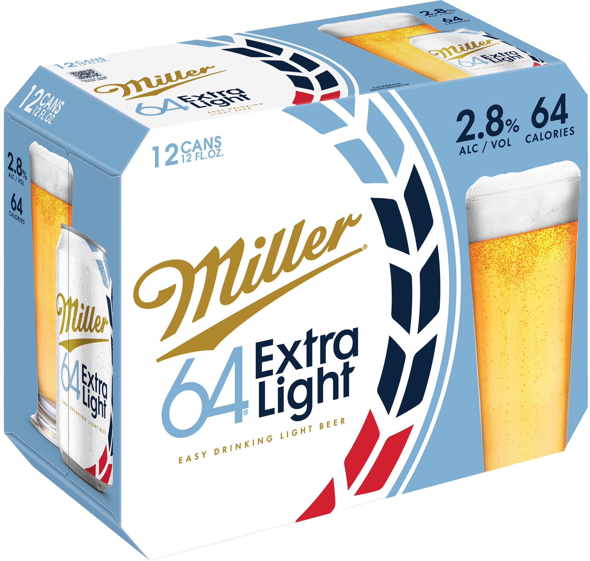 Miller 64 Extra Light | 24 pack of 12 oz Can