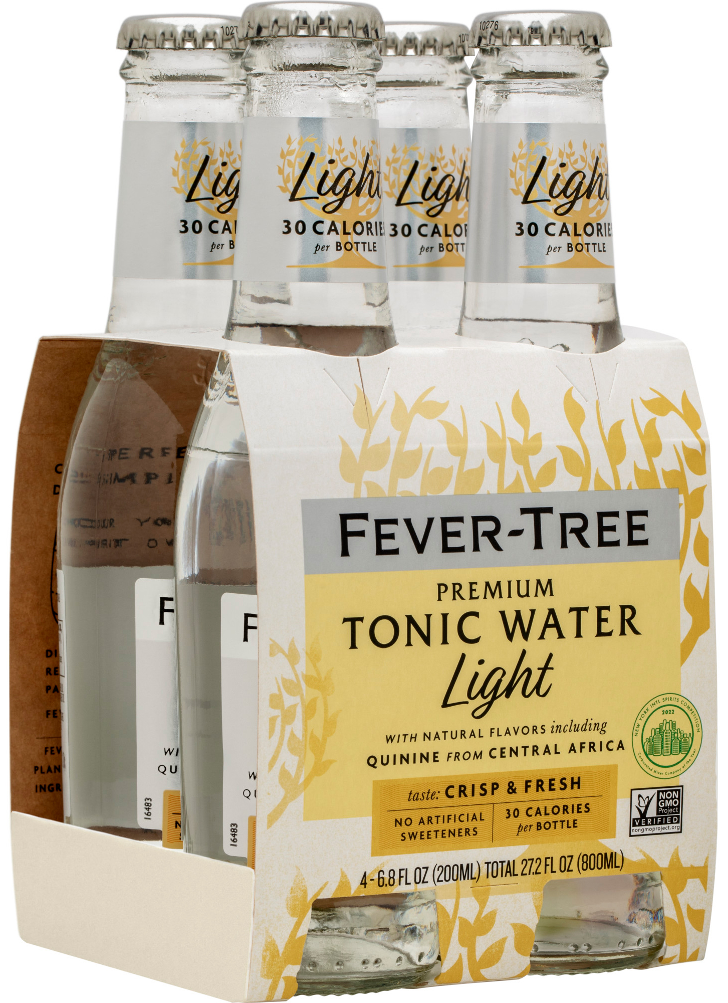 Fever Tree Mediterranean Tonic 4 Pack Bottles | 4 pack of 6.8 oz Bottle