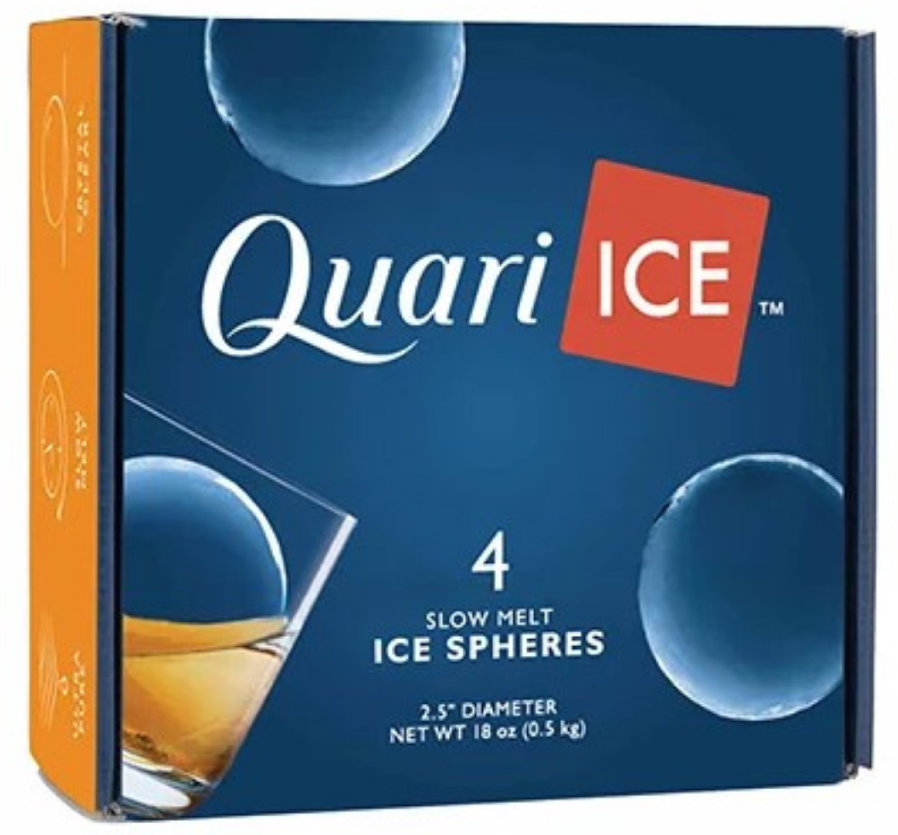 Quari Handcrafted Ice 2.5" Sphere 4 Count Pack | UNIT Plastic