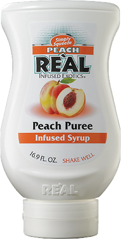 Real Mixers Peach Puree | 16.9 oz Plastic