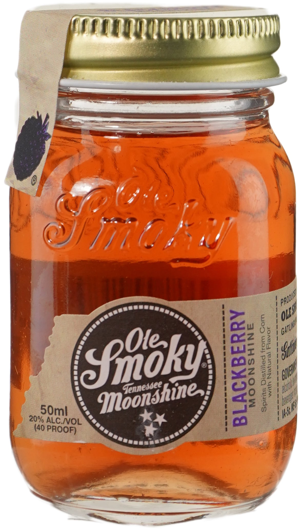 Ole Smoky White Chocolate Strawberry Cream Moonshine | 50 ml Bottle