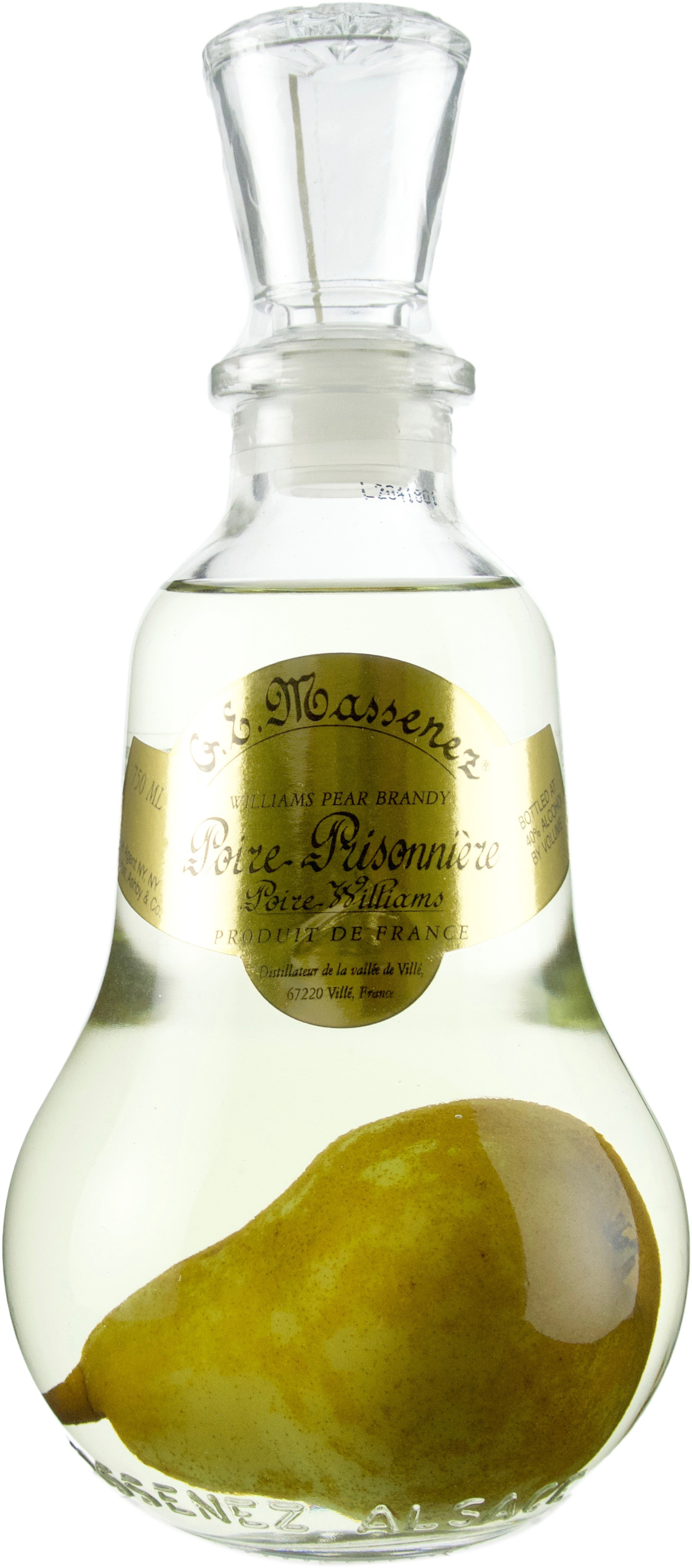 Massenez Poire Prisoner Poire Eau de Vie with Pear in Bottle | 750 ml ...