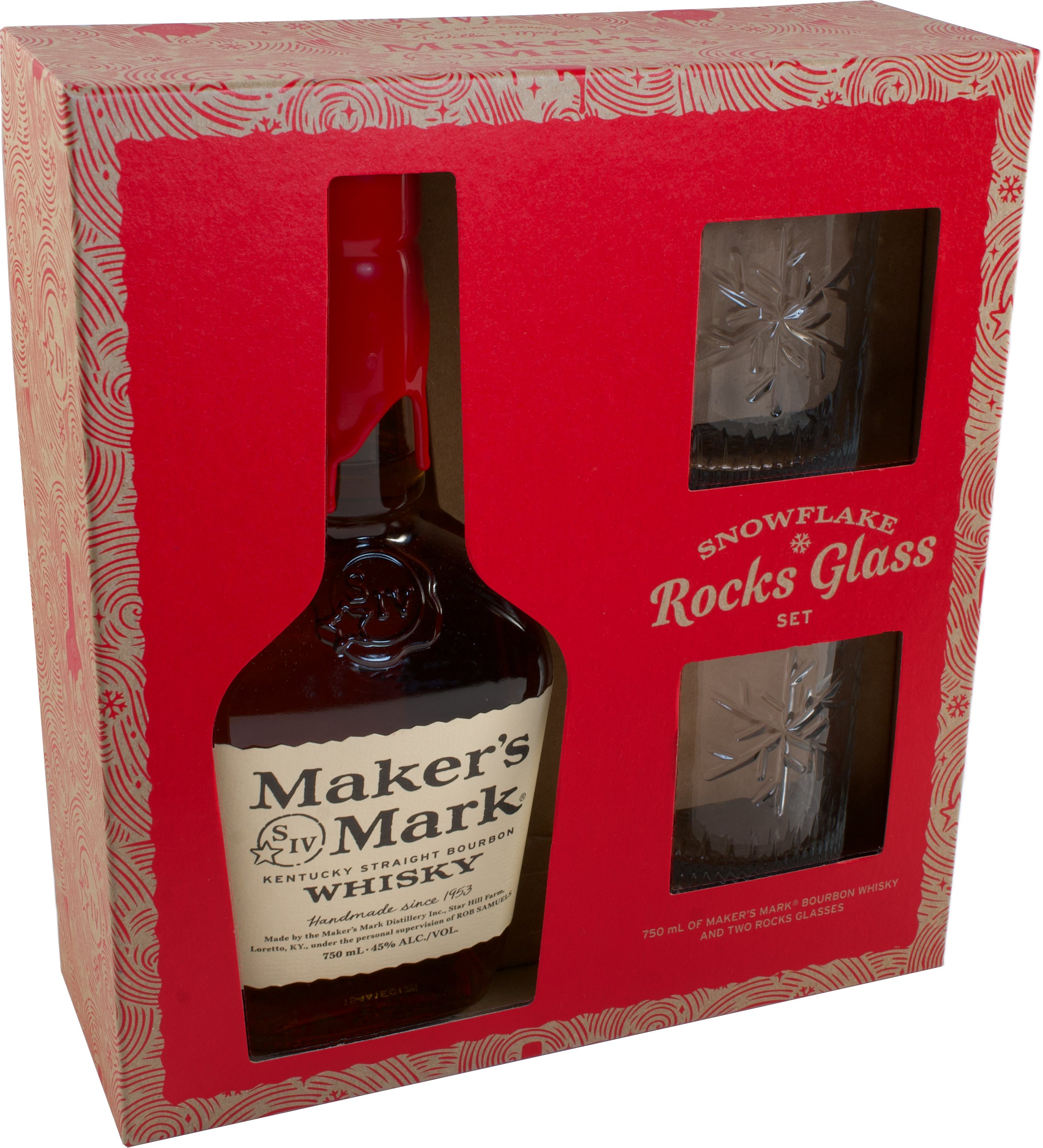 Maker's Mark with Glasses | 750 ml Bottle